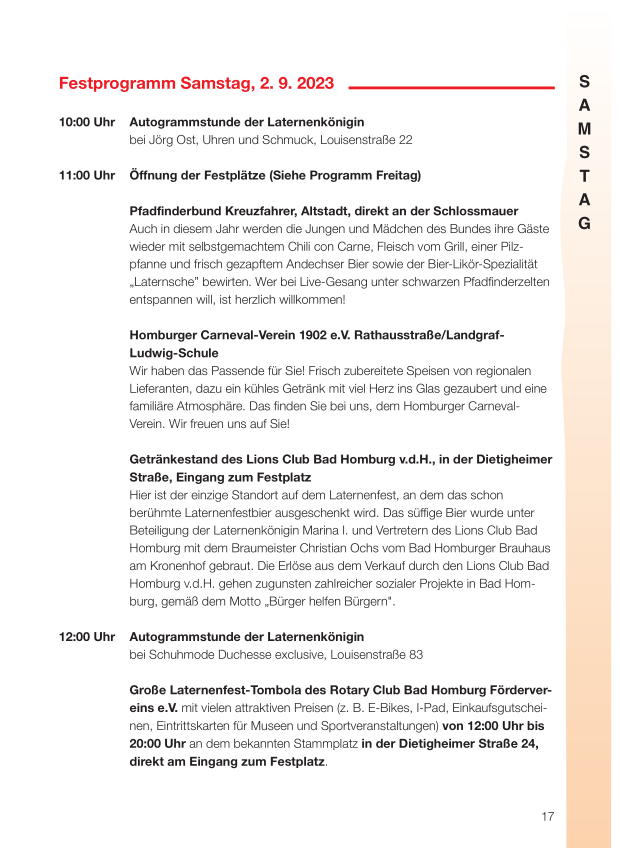 2023 Festprogramm - Laternenfest Bad Homburg